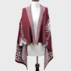 Accessories | Aztec Pattern Avant Garde Draped Vest Cardigan | Poshmark